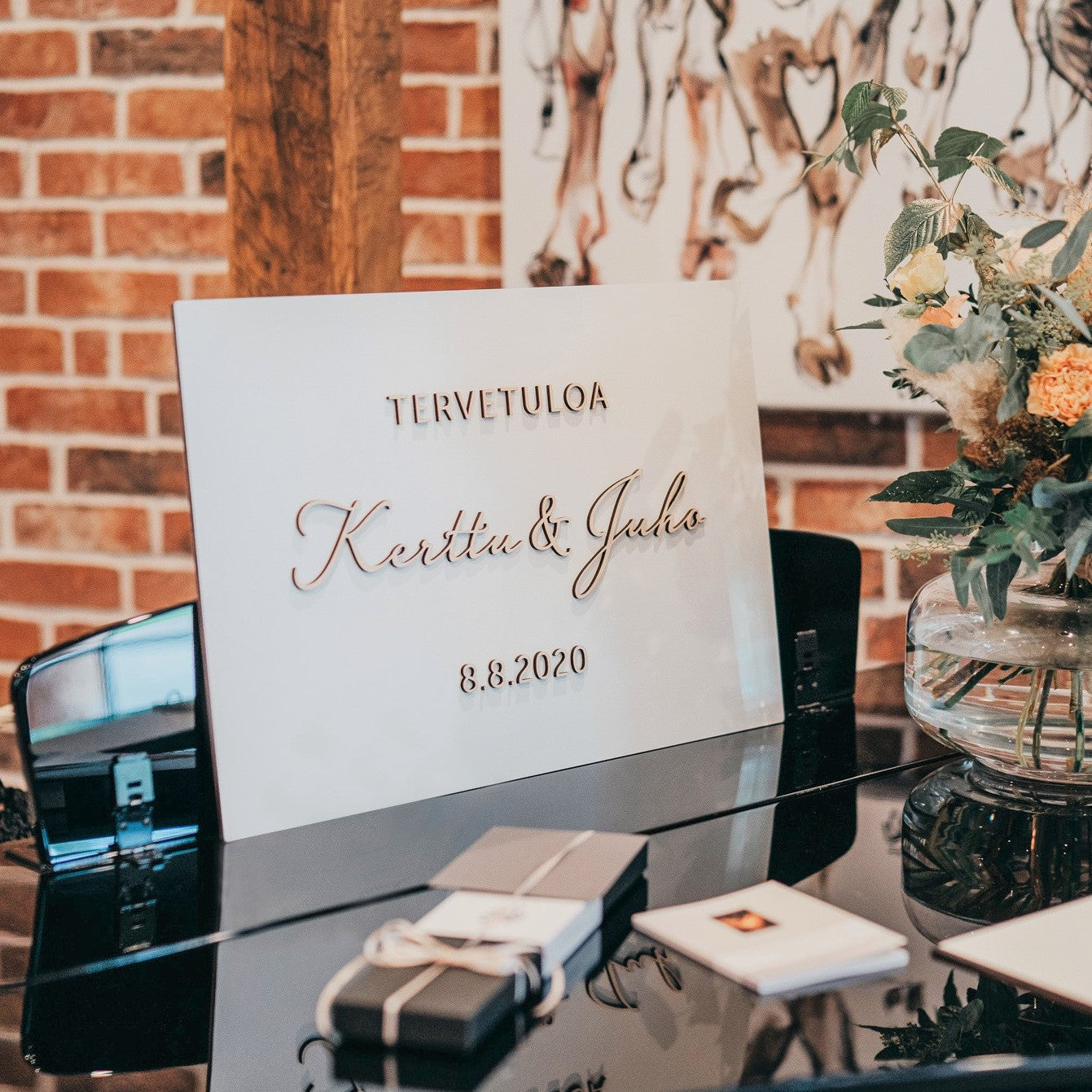 Tervetuloa kyltti nimellä | Hääkoristeet | Eco Decor Oy